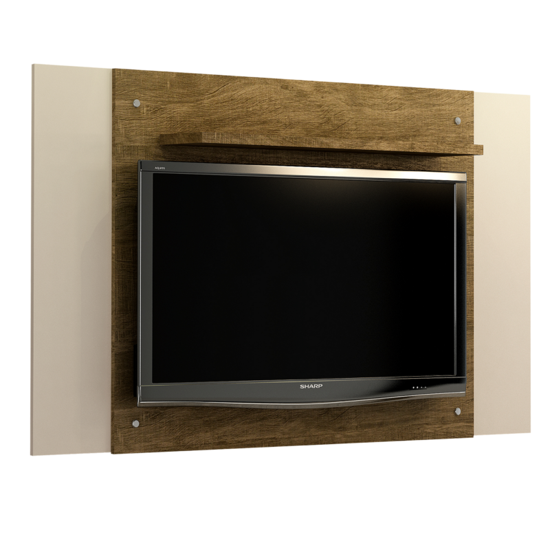 Painel até 50″ América Ipê/Off White – VALDEMÓVEIS – CATÁLOGO DE MÓVEIS RJ