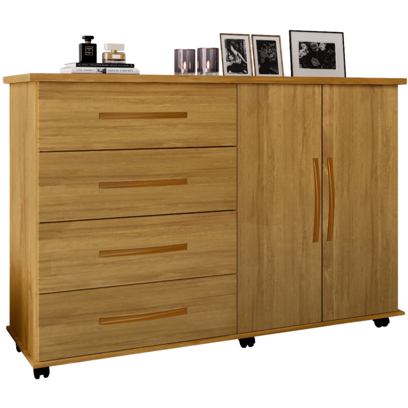 Cômoda 4 Gavetas com Sapateira Dupla Bali Mel – MÓVEIS PRIMUS ...