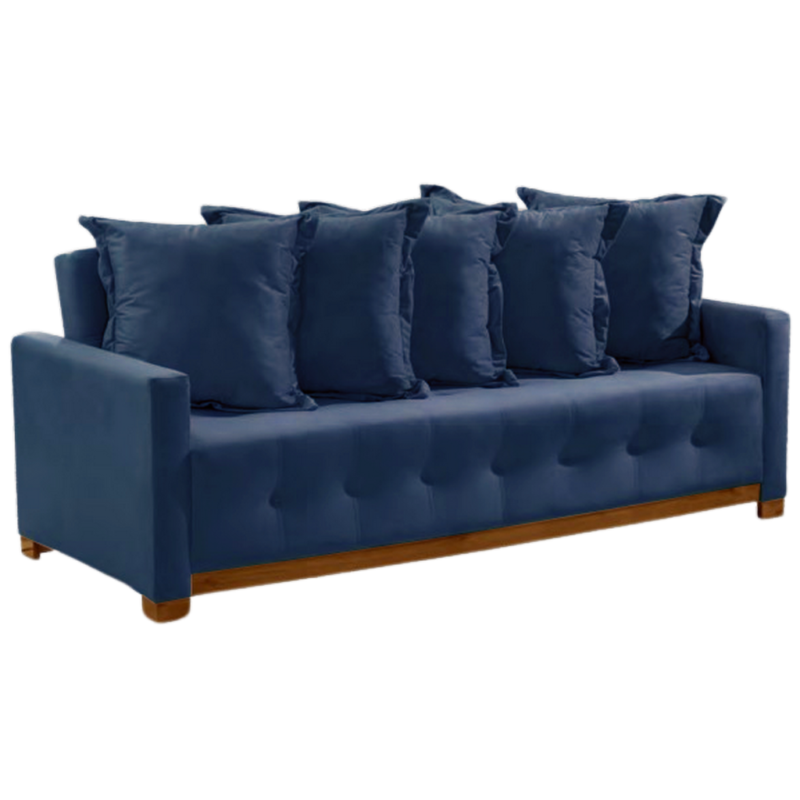 Sofá Cama Feeling 2,05 m Veludo Azul – INNOVE ESTOFADOS – CATÁLOGO DE ...