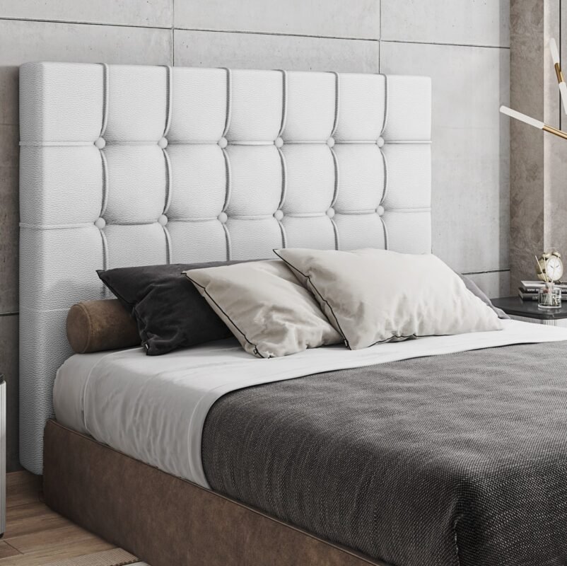 Cabeceira Casal Paris Corino Branco – MC DESIGN – CATÁLOGO DE MÓVEIS RJ