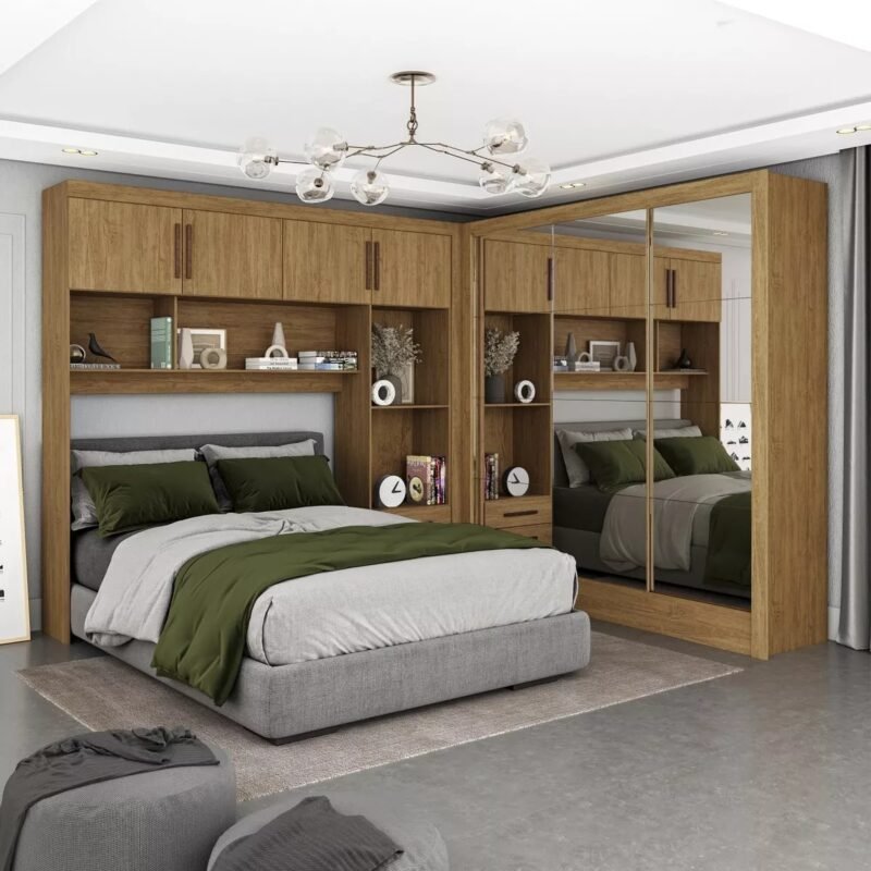 Modulado 4 Portas + Guarda-Roupa 3 Portas Dubai/Santiago Premium ...