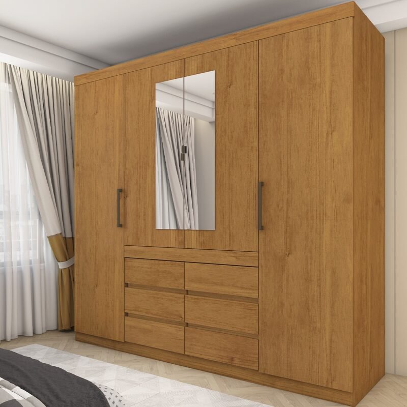 Guarda-Roupa 4 Portas Imperio 2,00 m Cinamomo – CARIOCA MOVEIS ...